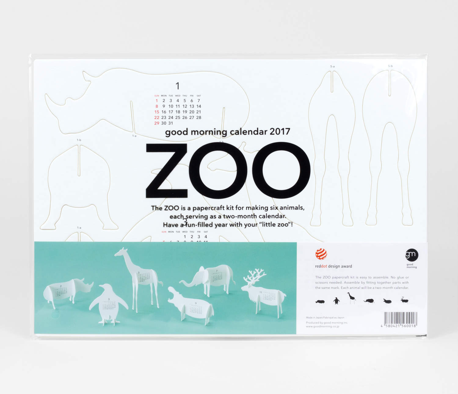 Good Morning, Inc. - Zoo - Paper Craft Calendar at buyolympia.com